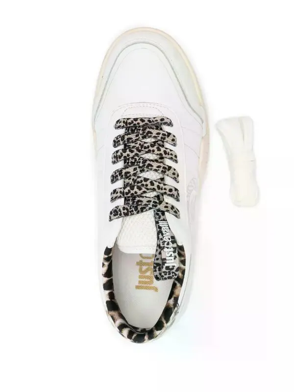 Just Cavalli Tiger Head-motif Low-top Sneakers