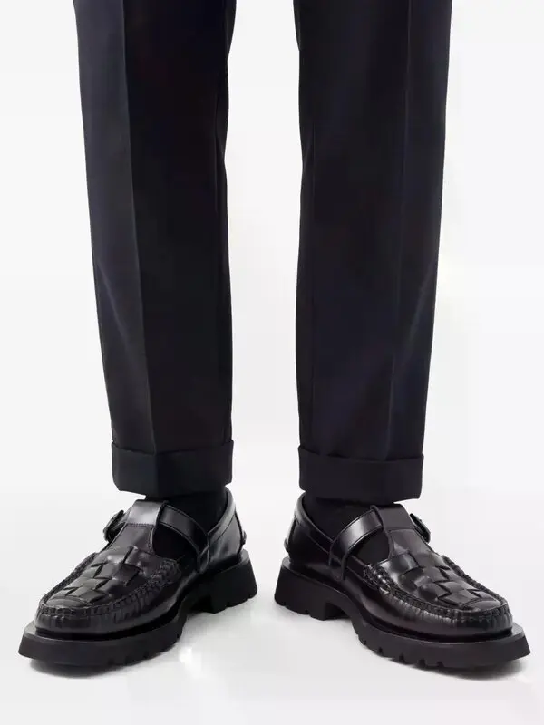 Hereu Soller Sport Leather Loafers - Black