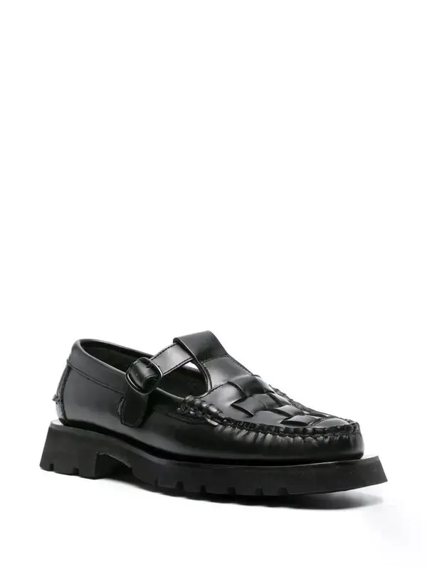 Hereu Soller Sport Leather Loafers - Black