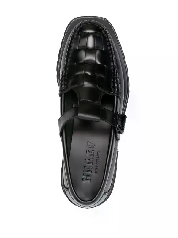 Hereu Soller Sport Leather Loafers - Black