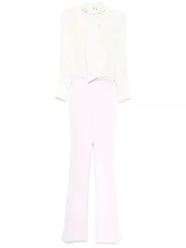 Elisabetta Franchi Georgette Jumpsuit - Neutrals