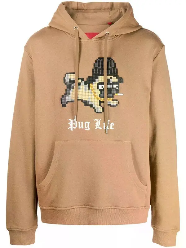 MOSTLY HEARD RARELY SEEN 8-BIT Pug Life Pullover Hoodie - Brown