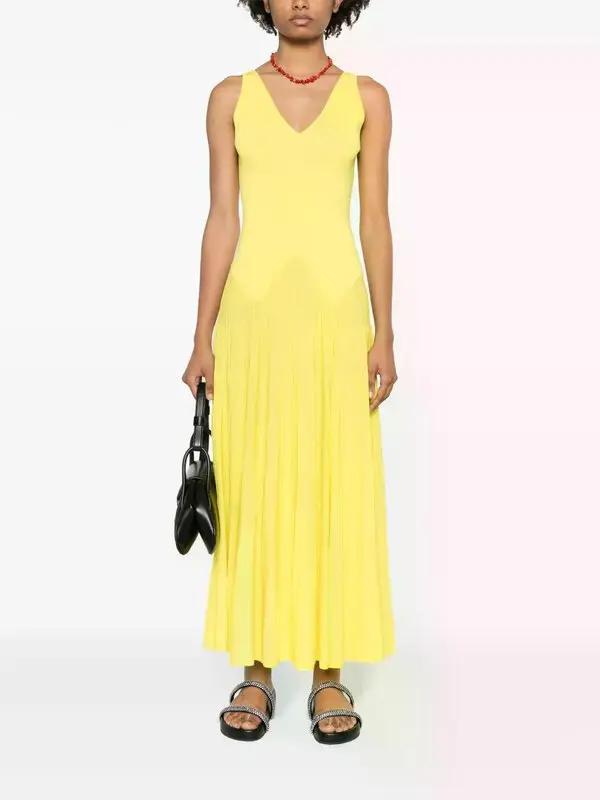 TWINSET Knitted Pleated Maxi Dress