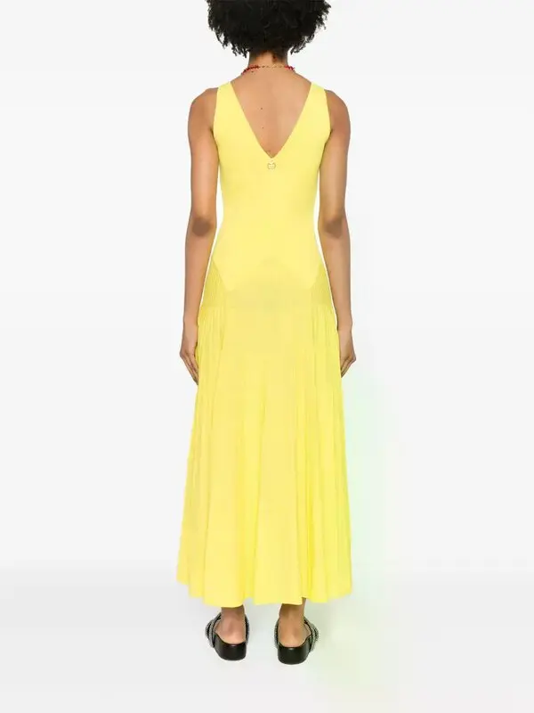 TWINSET Knitted Pleated Maxi Dress