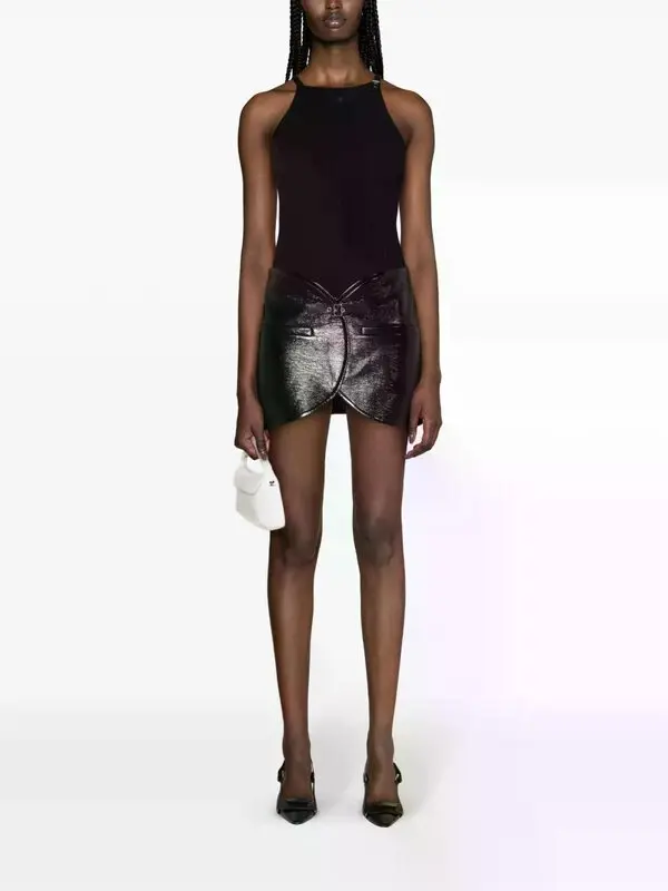 COURREGES Ellipse Vinyl Mini Skirt