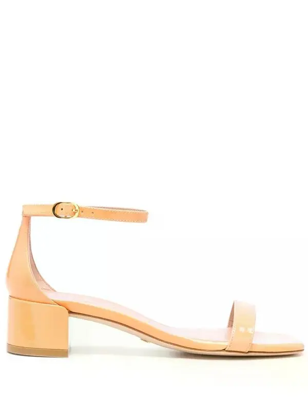 STUART WEITZMAN Nudist Curve Patent Sandals
