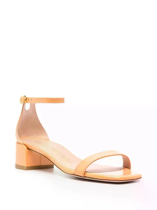 STUART WEITZMAN Nudist Curve Patent Sandals