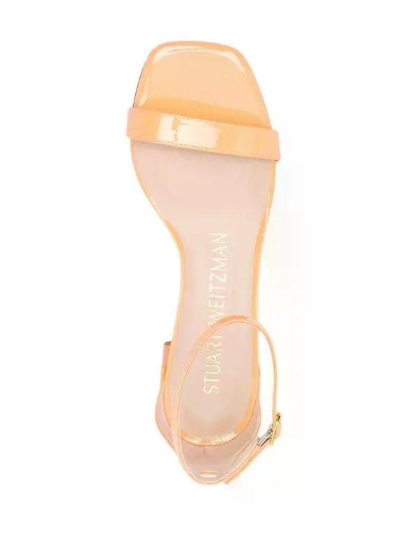 STUART WEITZMAN Nudist Curve Patent Sandals