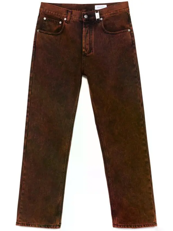 Alexander McQueen Straight-leg Jeans - Brown