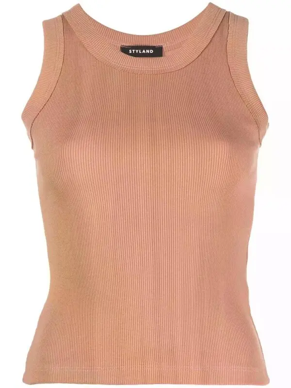 STYLAND Fine-ribbed Vest Top - Neutrals