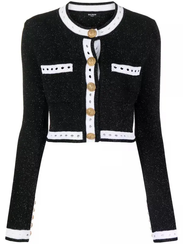 Balmain Long-sleeve Button-fastening Cardigan - Black