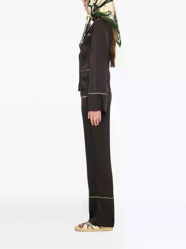 Off-White Satin Pyjama Pants