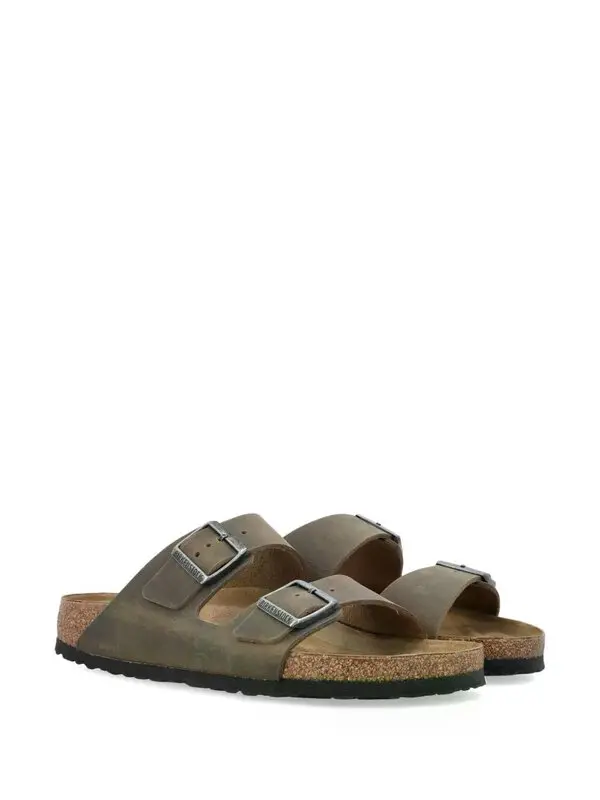 BIRKENSTOCK Arizona Oiled Leather Sandals - Green