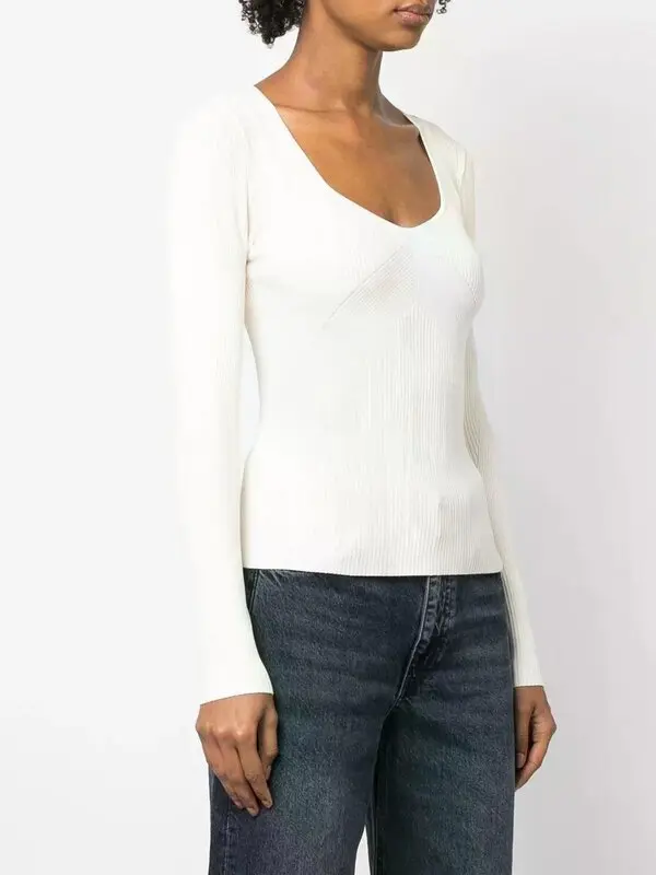 Rag & Bone U-neck Long-sleeved Top
