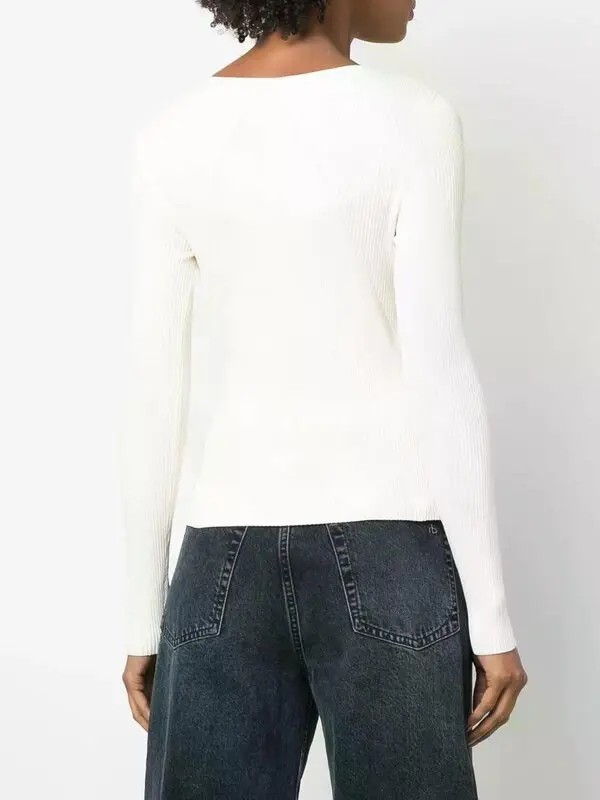 Rag & Bone U-neck Long-sleeved Top