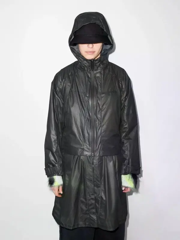 Y3 Hooded Midi Raincoat