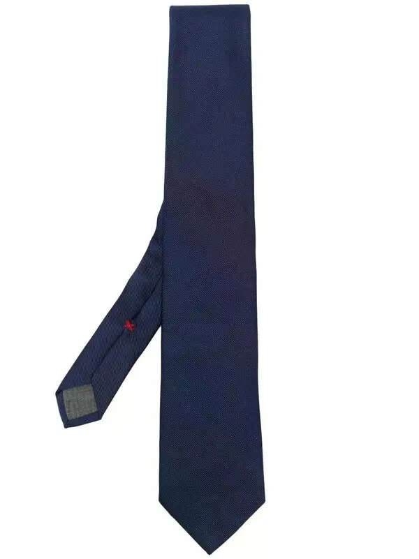 Brunello Cucinelli Satin-finish Pointed-tip Tie - Blue