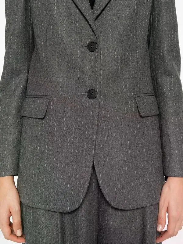 DRHOPE Pinstriped Twill Blazer