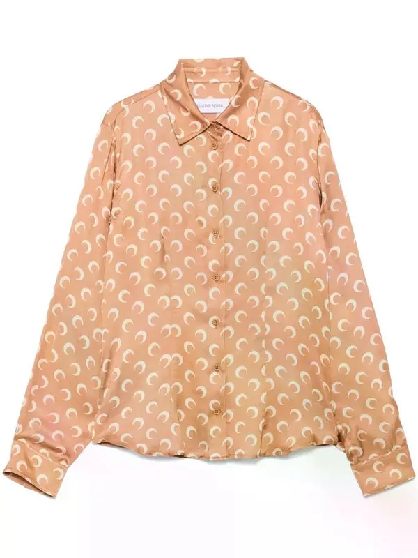 MARINE SERRE Crescent Moon Print Shirt