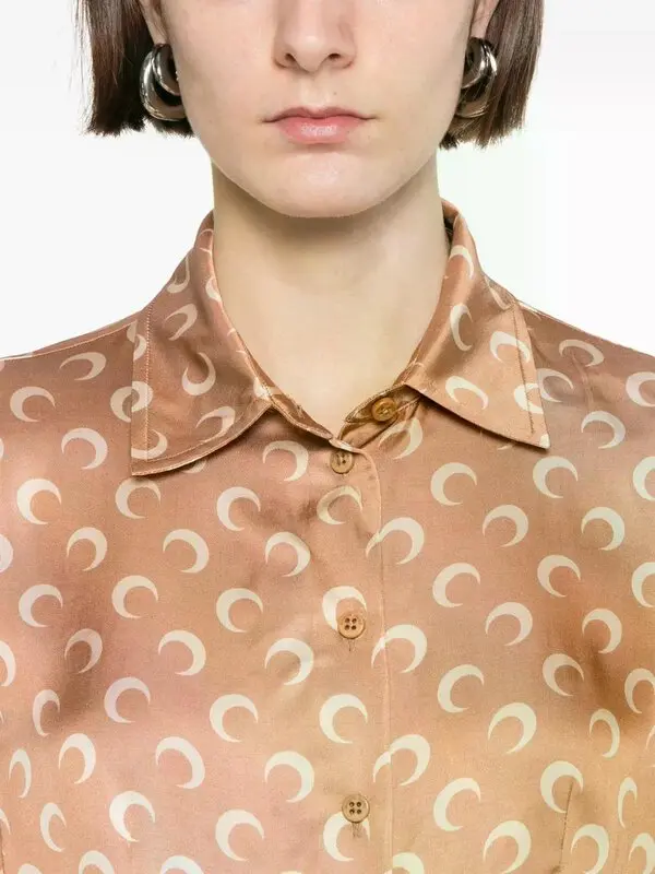 MARINE SERRE Crescent Moon Print Shirt