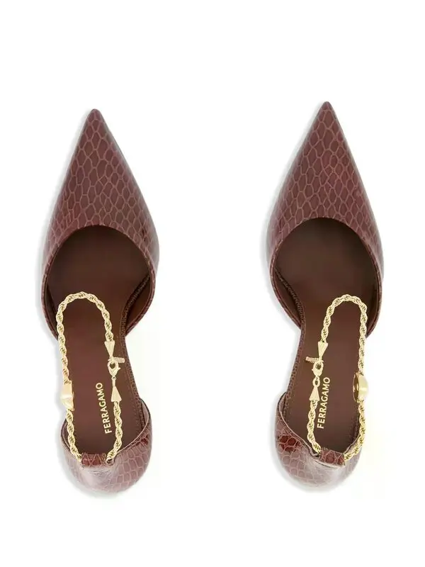 FERRAGAMO 70mm Dana Pumps - Red