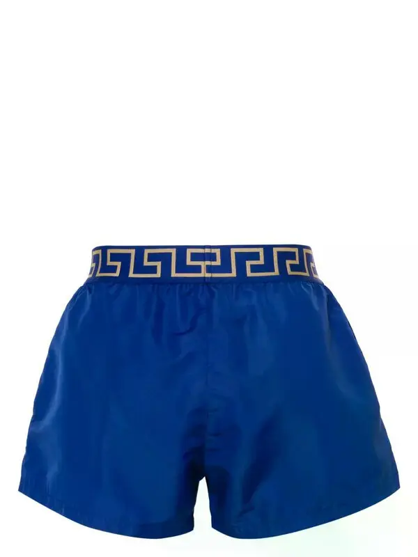 Versace Greca Border Swim Shorts - Blue