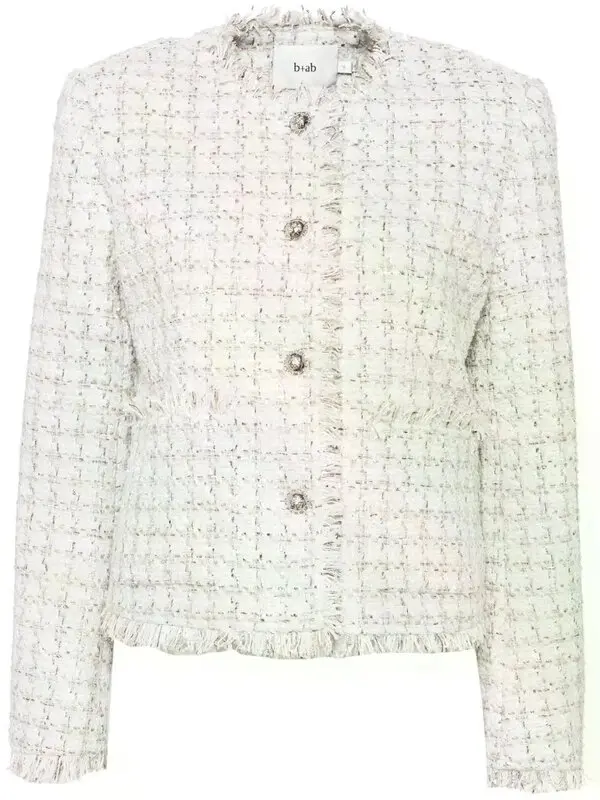B+AB Raw-finish Tweed Jacket - Neutrals