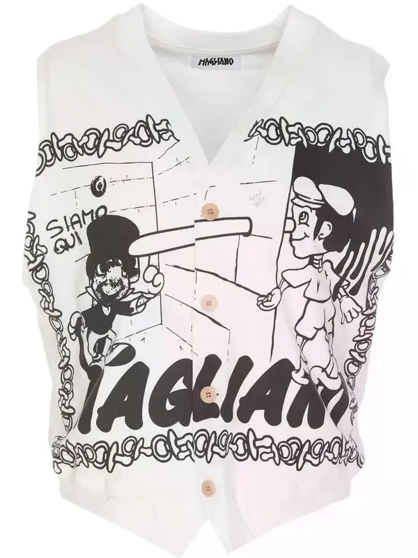 MAGLIANO Cotton Sleeveless Jacket - White