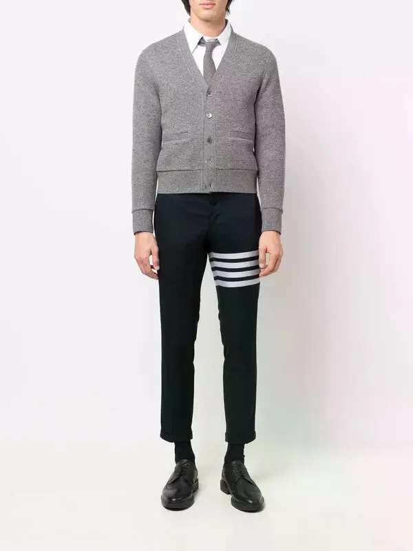 Thom Browne Waffle-knit Cashmere Cardigan