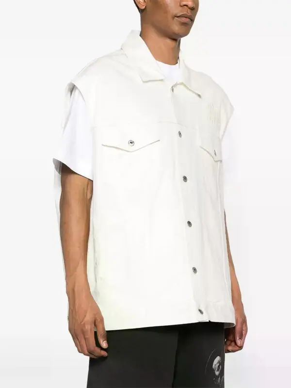 Off-White Logo-embroidered Denim Gilet
