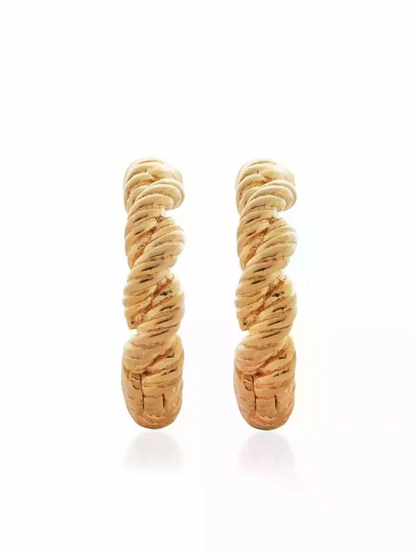 Monica Vinader Corda Huggie Earrings - Gold