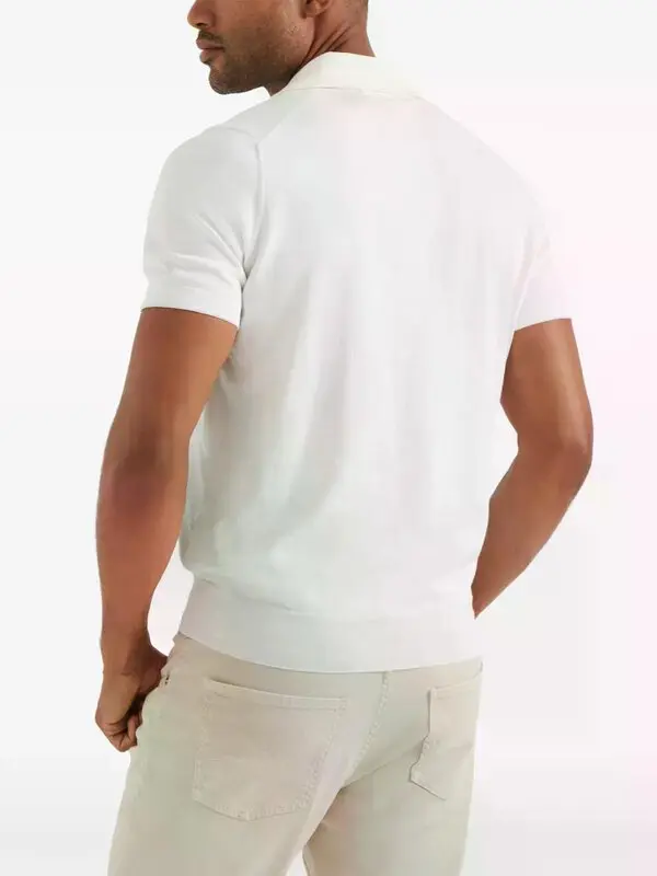Brunello Cucinelli Short-sleeve Cotton Polo Shirt - White
