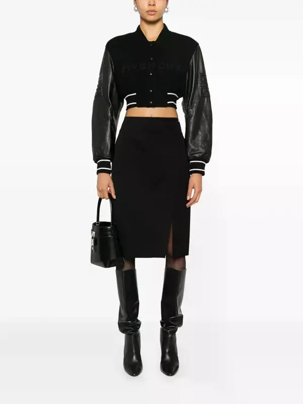 Givenchy Cropped Wool-blend Bomber Jacket