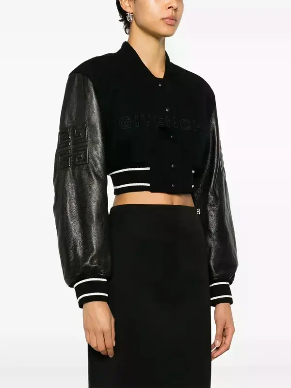 Givenchy Cropped Wool-blend Bomber Jacket