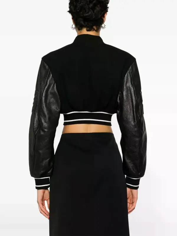Givenchy Cropped Wool-blend Bomber Jacket