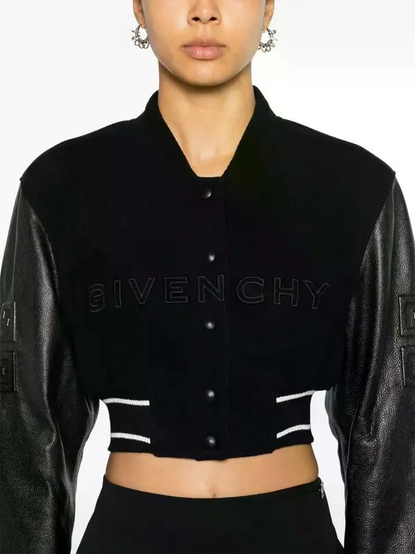Givenchy Cropped Wool-blend Bomber Jacket