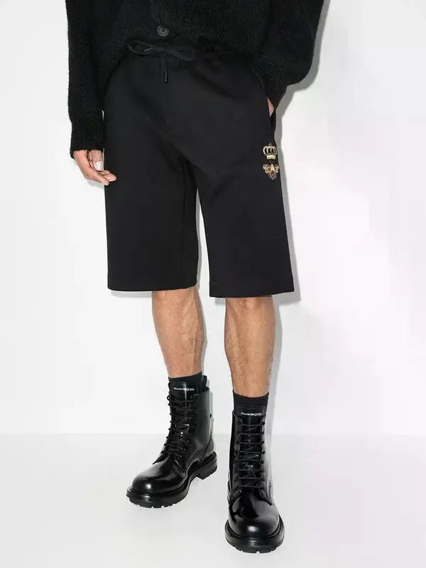 Dolce & Gabbana Embroidered Bee Drawstring Shorts