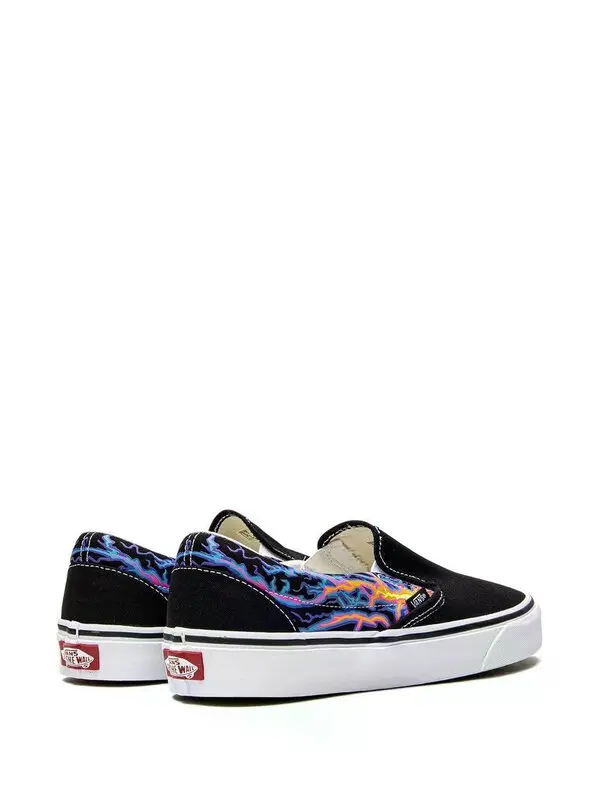 VANS Classic Slip-on Electric Flames Sneakers - Black