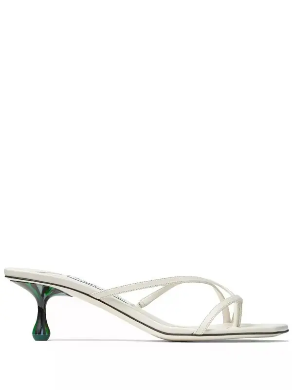 JIMMY CHOO Etana 50mm Strappy Leather Mules