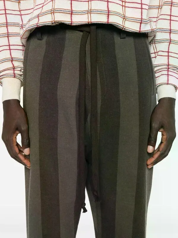 UMA WANG Striped Virgin Wool Trousers