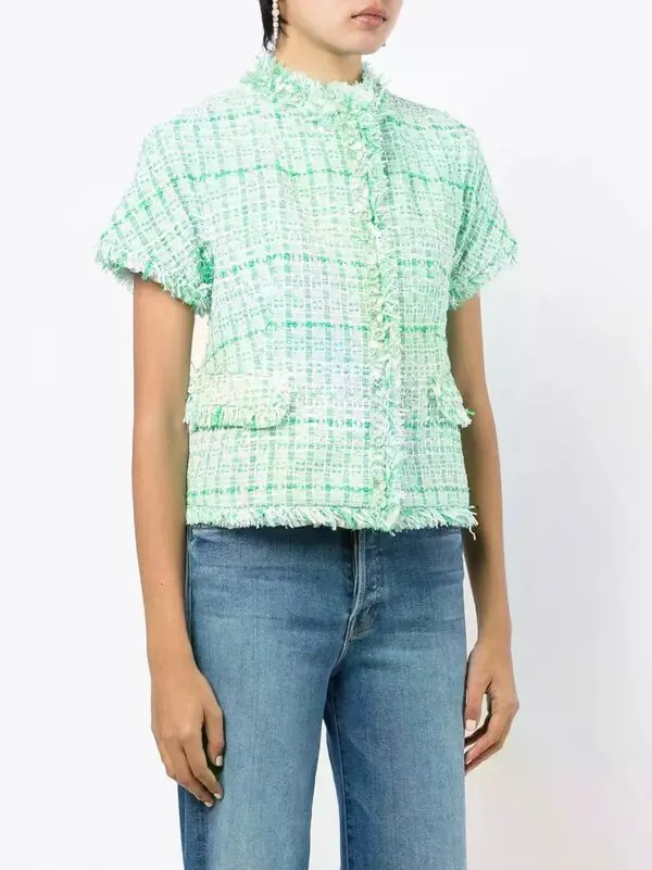 Shiatzy Chen Bead-embellished Tweed Jacket