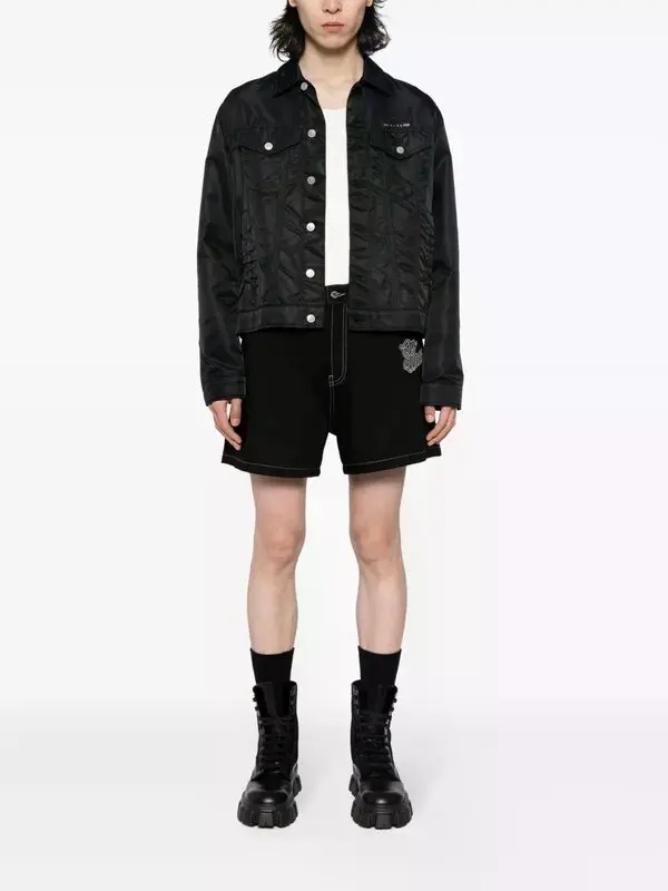 Off-White Logo-appliqué Denim Shorts