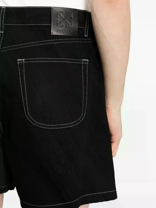 Off-White Logo-appliqué Denim Shorts