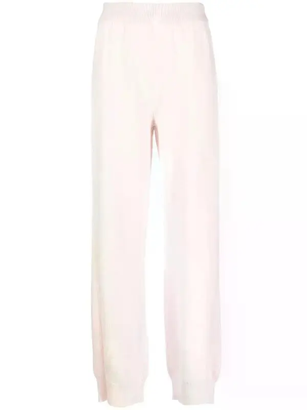 BARRIE Tapered-leg Cashmere Trousers - Pink