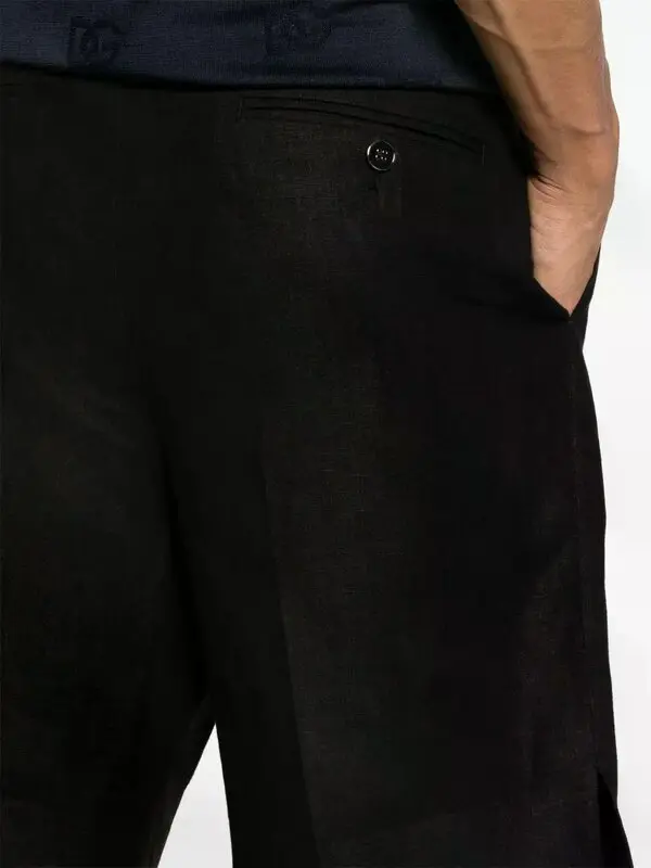 Dolce & Gabbana Pleated Linen Shorts