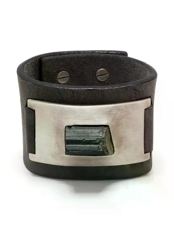 PARTS OF FOUR Amulet Leather Cuff - Grey