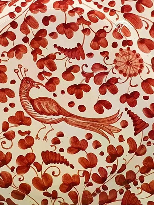 LES-OTTOMANS Peacock Handpainted Plate Set
