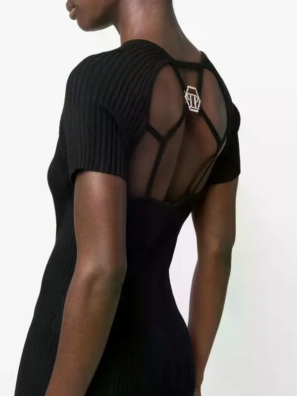 Philipp Plein Logo-plaque Ribbed T-shirt Dress