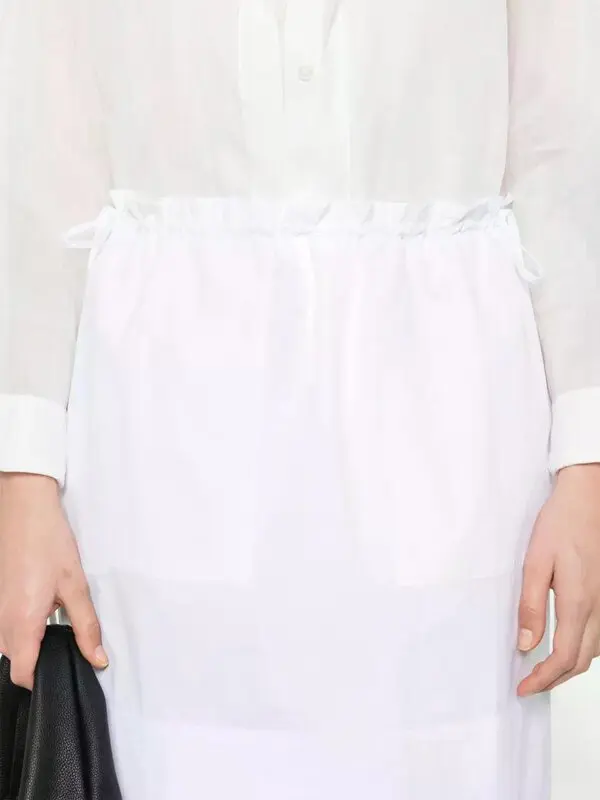 TOTEME Drawstring-waist Skirt - White