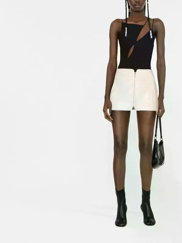 COURREGES Swallow Vinyl Mini Skirt